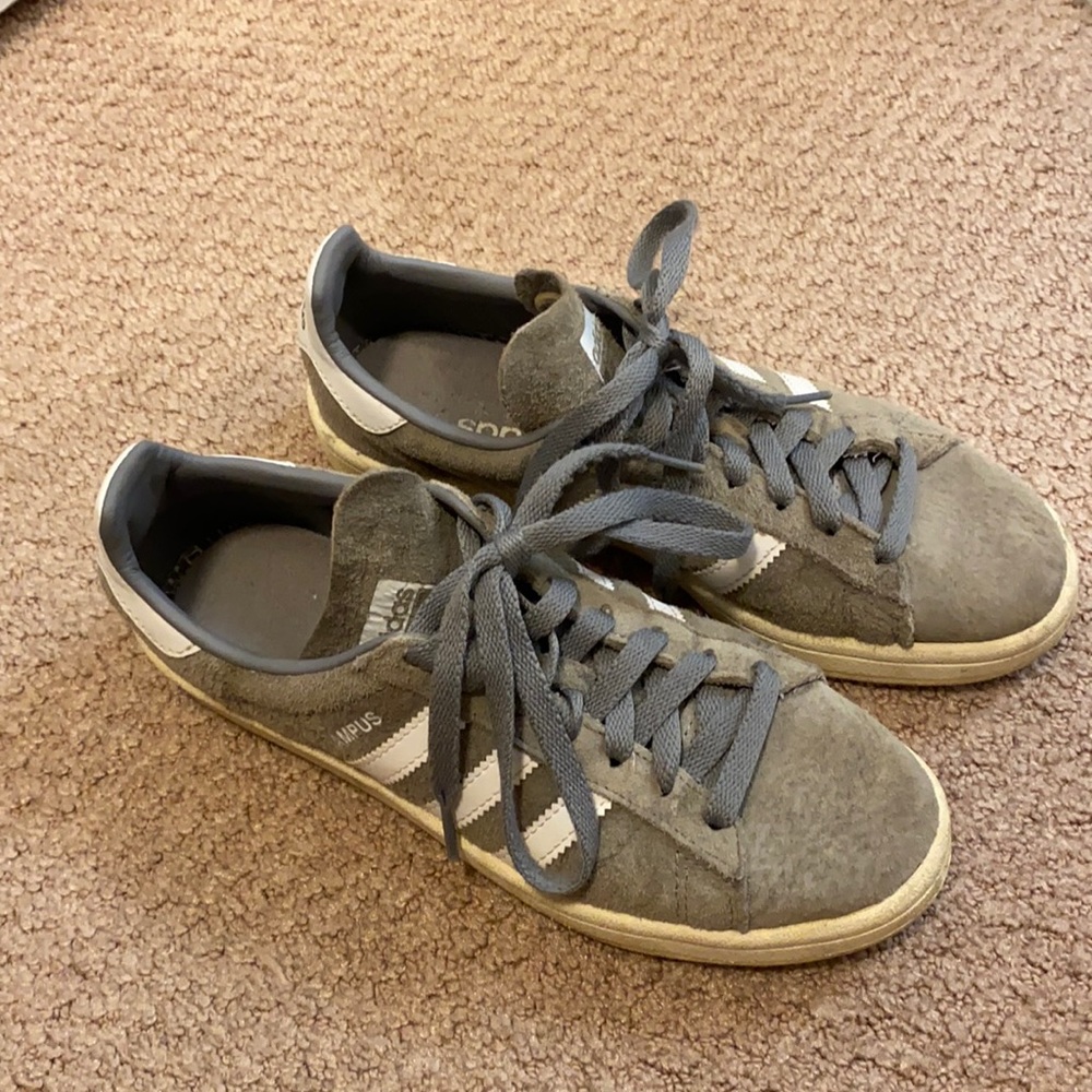 Adidas Campus Grey Canvas Sneakers - Gem